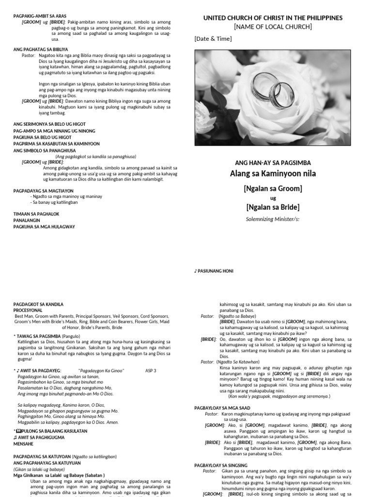 Cebuano Wedding Liturgy | PDF