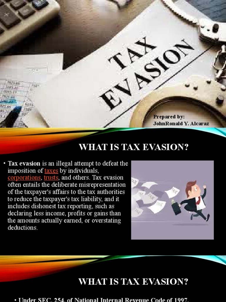 Prepared By: Johnronald Y. Alcaraz | PDF | Taxes | Tax Evasion
