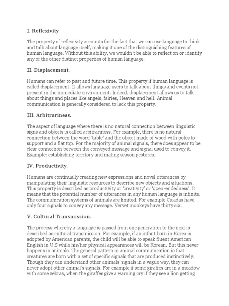Reflexivity and Displacement in Language | PDF | Cognition | Cognitive ...