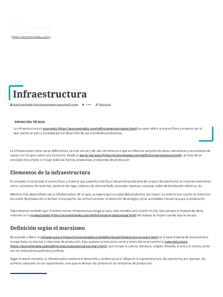 Infraestructura - Qué Es, Definición y Significado - 2021 ...