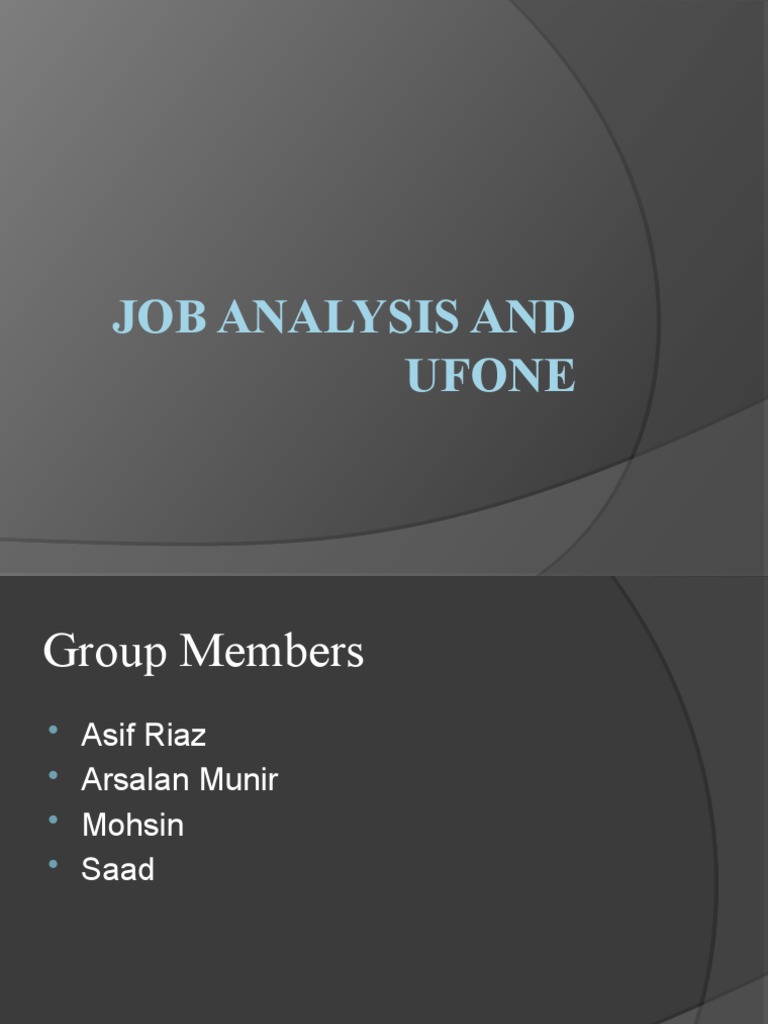 Job Analysis and Ufone | PDF | Business | Cognition