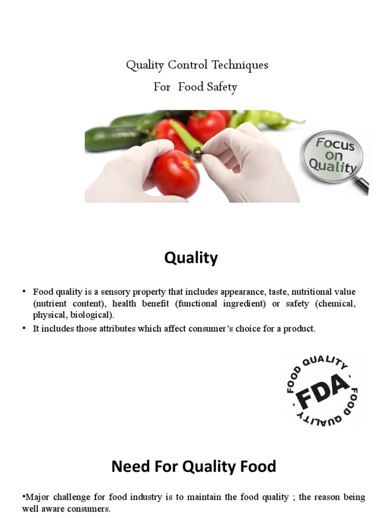 Food Quality Control Techniques Explained | PDF | Ultrasound | Ionizing ...