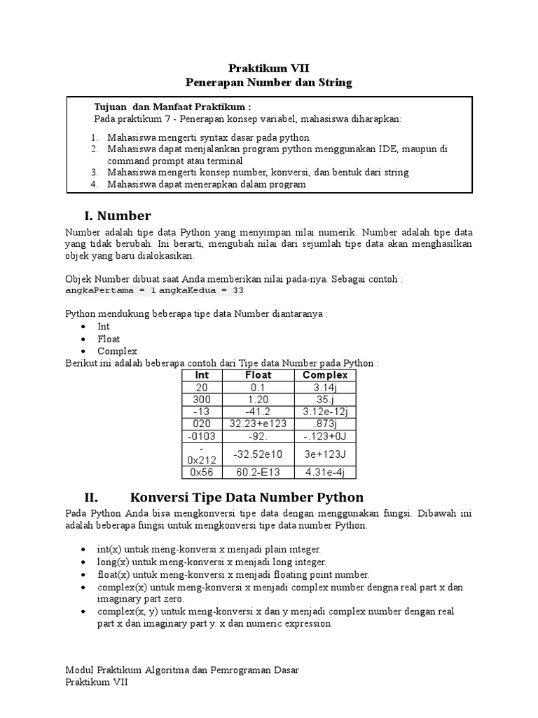 Panduan Praktikum Python | PDF
