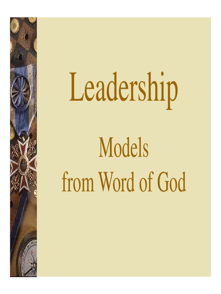 Leadership: Models From Word of God | PDF | Jesus | Gospel Of Matthew