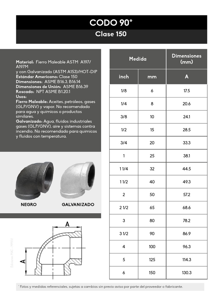 Codo 90 Galvanizado | PDF | Ingeniería mecánica | Química