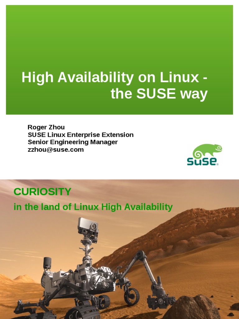 SUSE HA Arch Overview | PDF | Computer Cluster | Computer Network