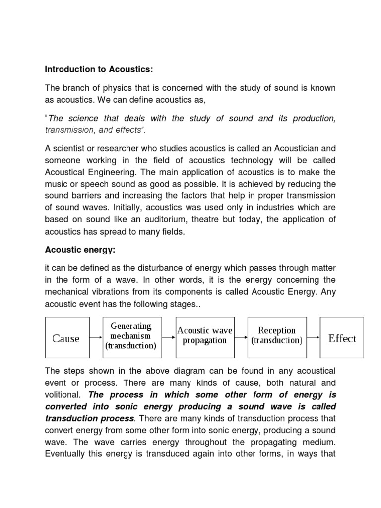 Introduction to Acoustics: The Science of Sound | PDF | Acoustics | Sound