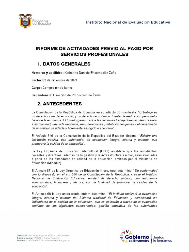 Informe Ineval | PDF | Evaluación | Plan de estudios