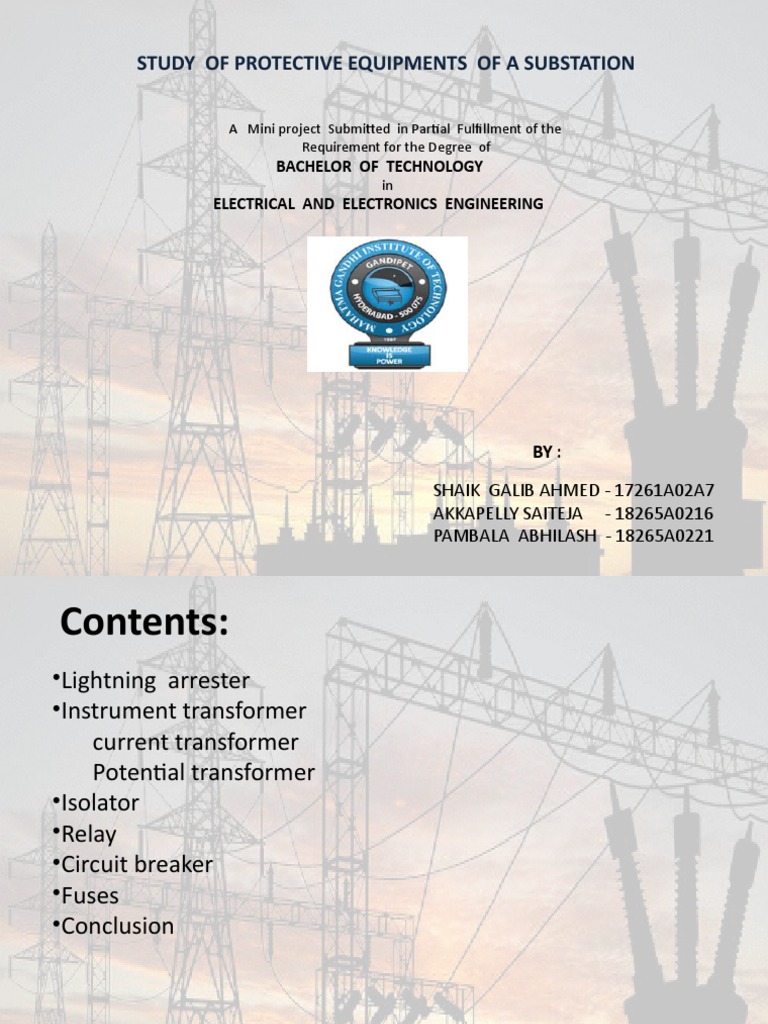 Mini Project | PDF | Electrical Substation | Fuse (Electrical)