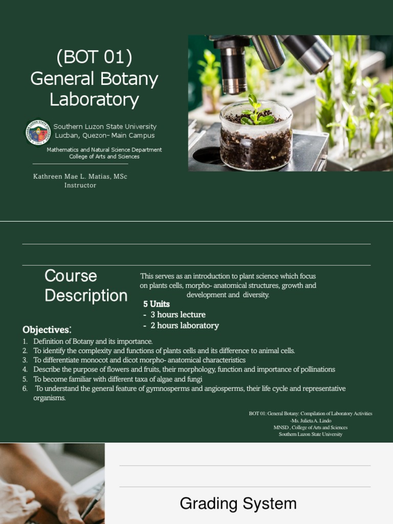 General Botany Lab Overview | PDF | Plant Stem | Tissue (Biology)