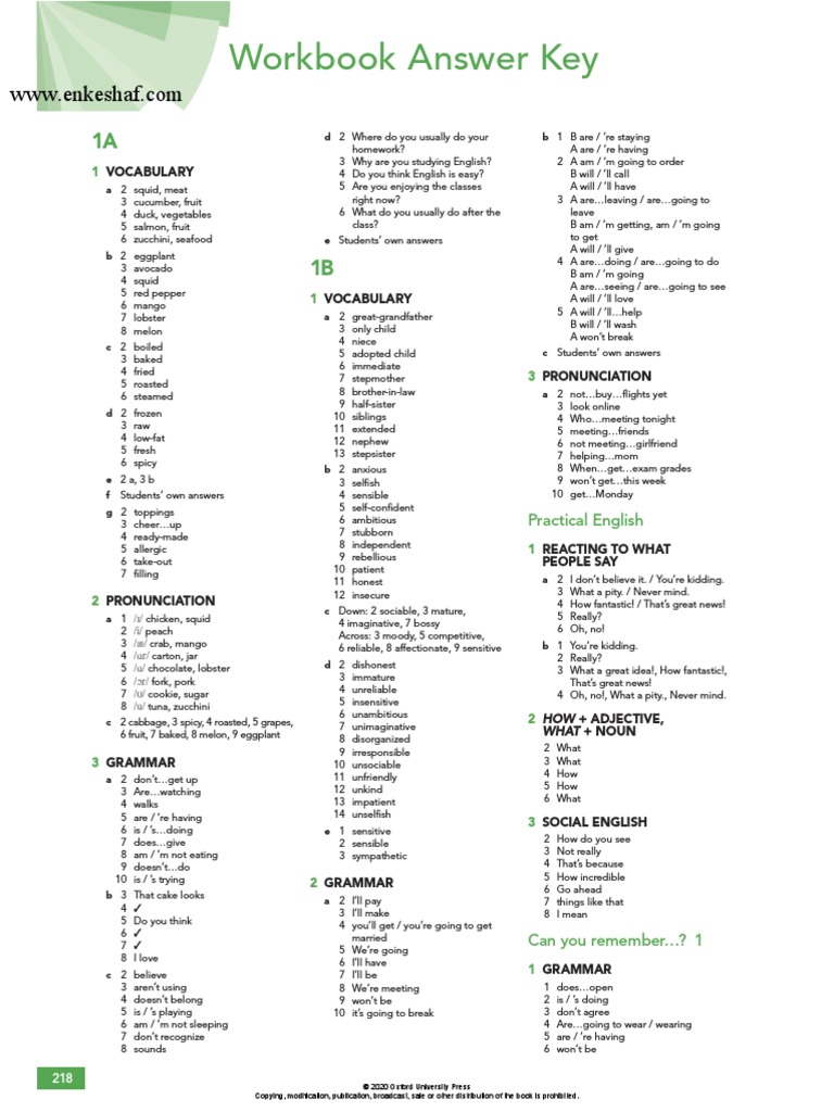 Workbook Answer | PDF