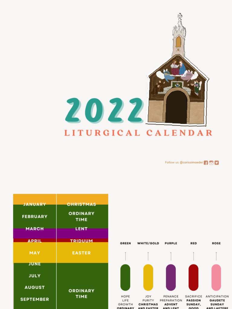 Liturgical Calendar Liturgical Calendar: Follow Us @carissimaedei | PDF ...