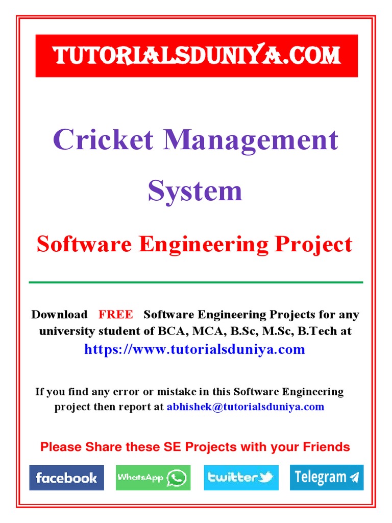 Cricket Management System - TutorialsDuniya | PDF | Databases | User ...