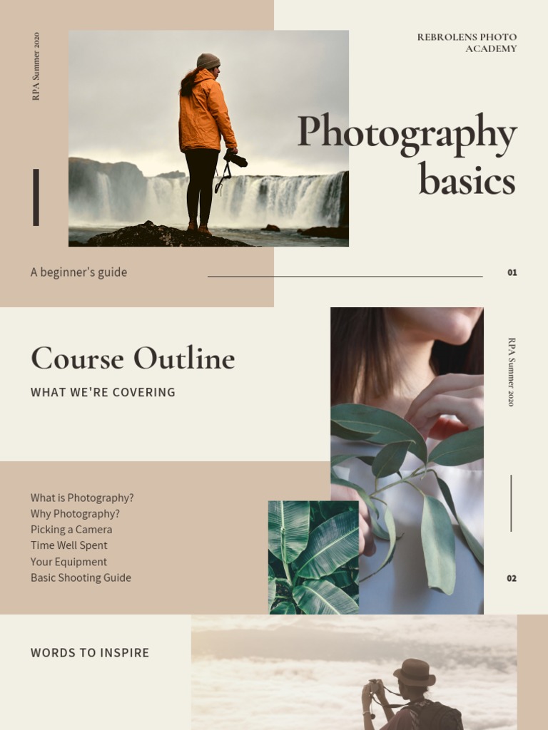 Cream Basic Photography Education Presentation | PDF | Exposure ...