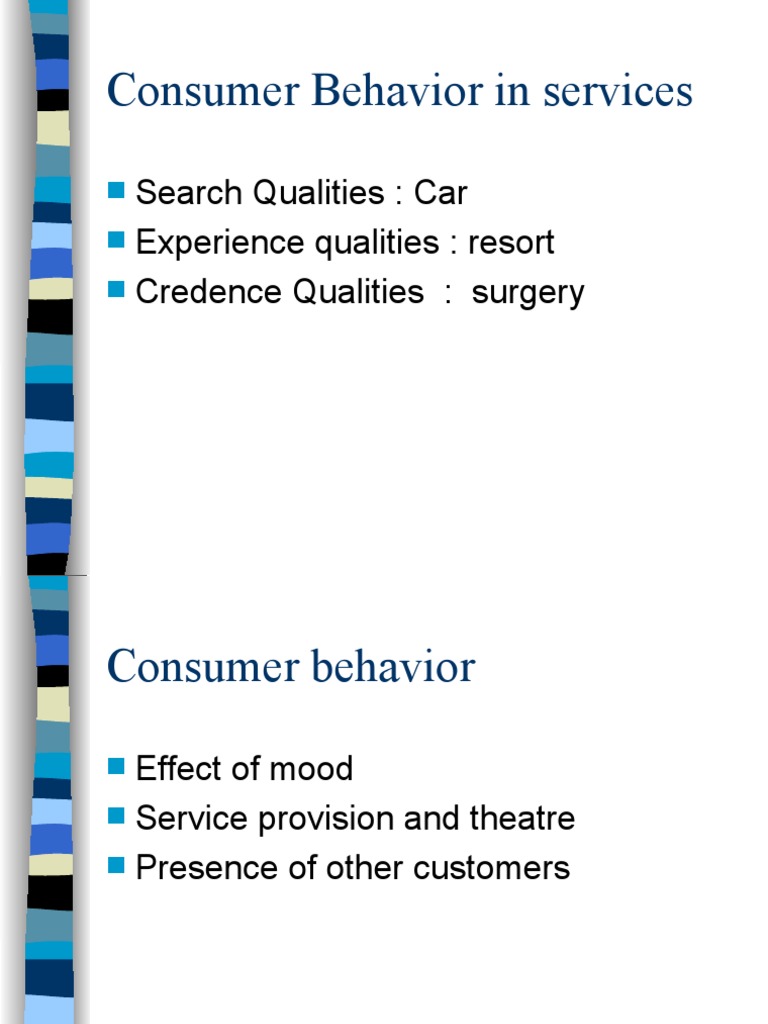 Consumer Behavior in Service Industries | PDF