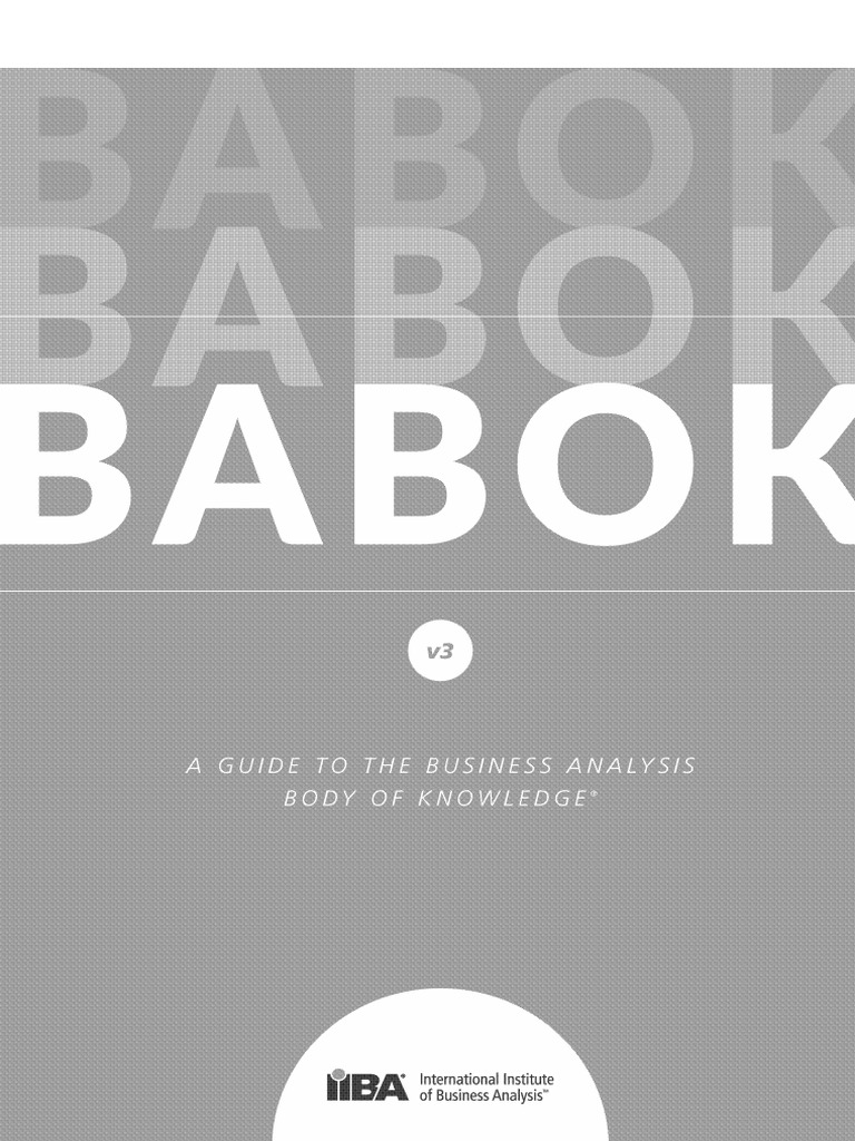BABOK Guide v3 Corporate Printable | PDF