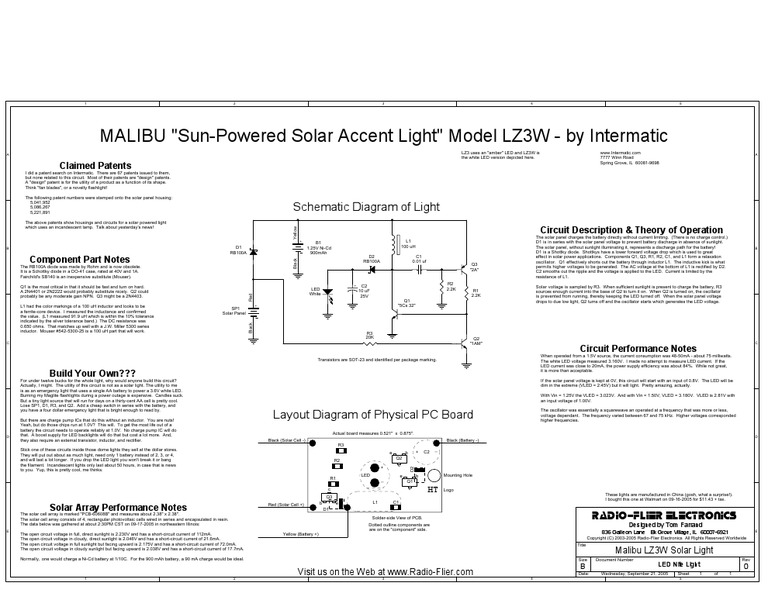 Solar Light Schematic | PDF | Light Emitting Diode | Electronic Circuits