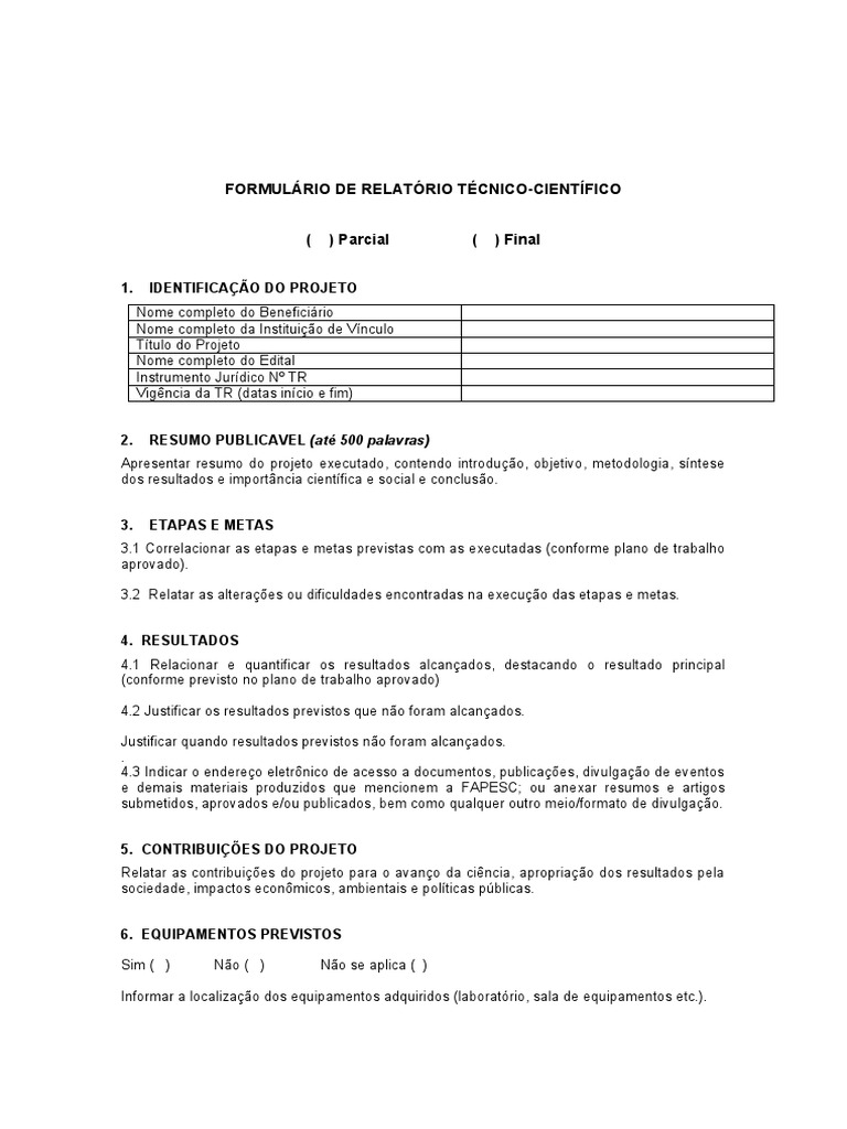 Template - Relatorio Tecnico - 2020 | PDF