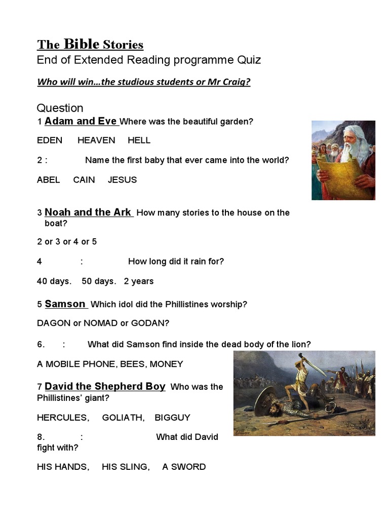 Bible Quiz | PDF | Jesus | Gospel Of Matthew