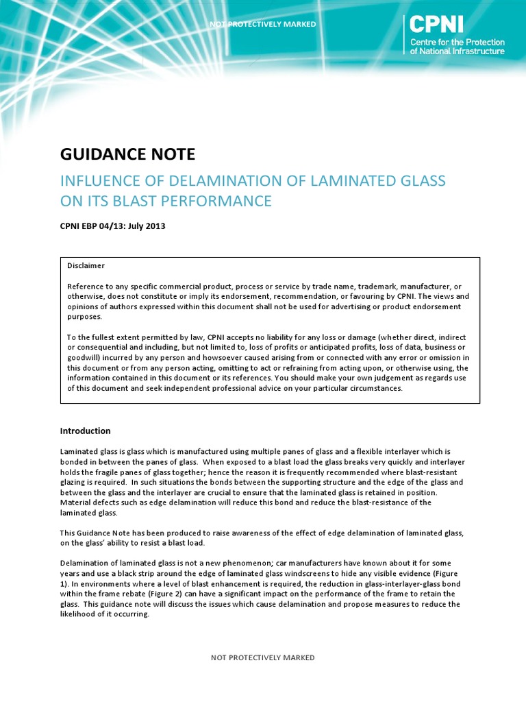 Delamination Impact on Laminated Glass | PDF