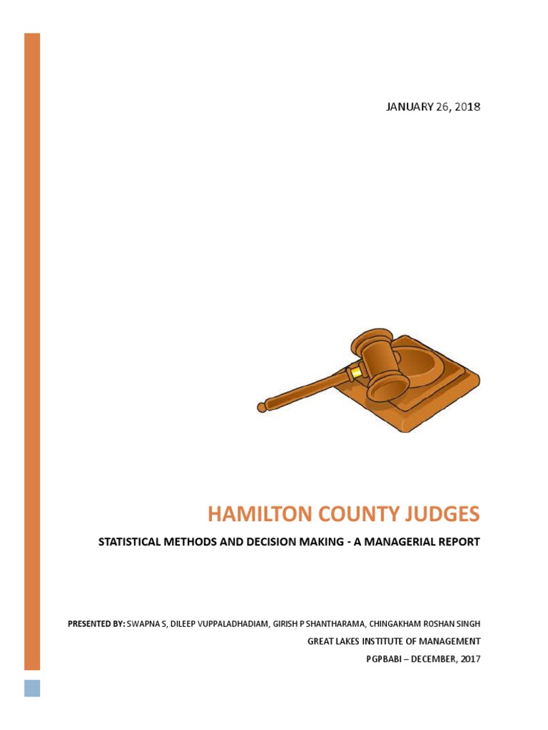 Hamilton County Judges Performance Analysis | PDF | Science | Probability
