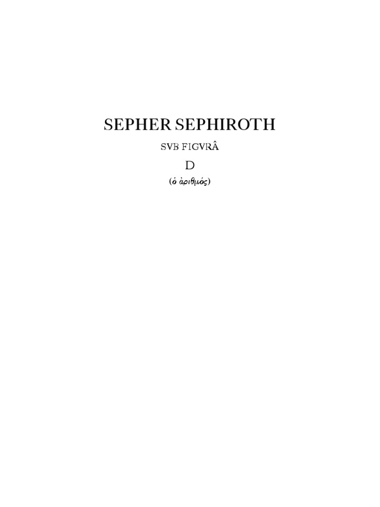 Sepher Sephiroth | PDF | Planets In Astrology