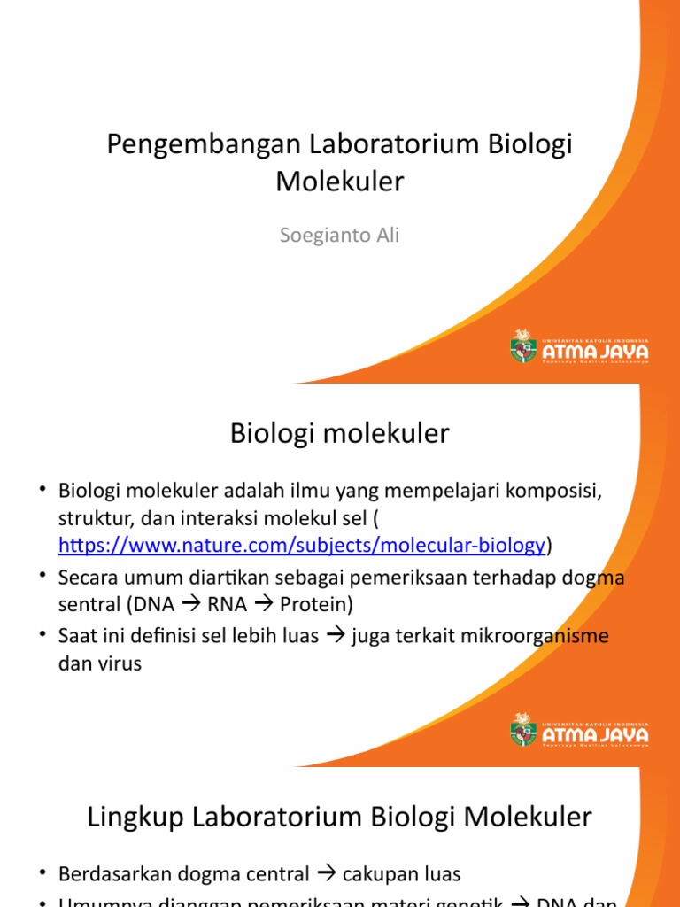 Pengembangan Laboratorium Biologi Molekuler | PDF