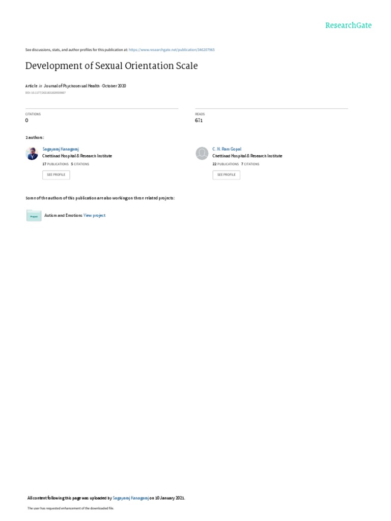 Sexual Orientation Scale 2020 | PDF | Sexual Orientation | Homosexuality