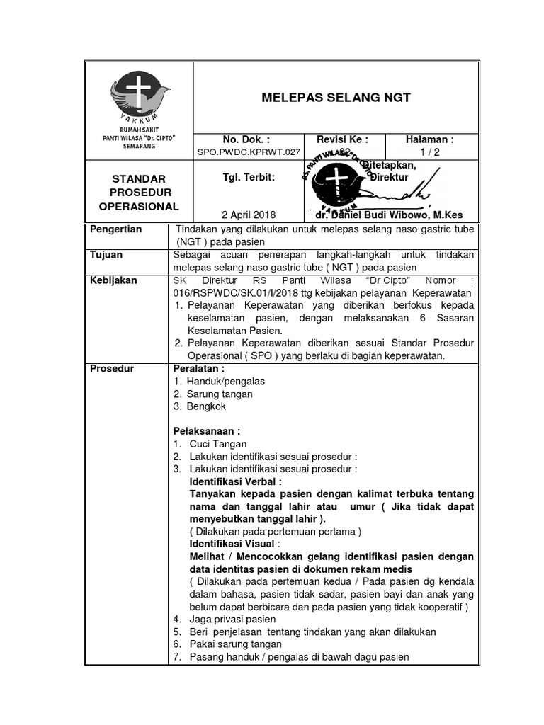 027 - r.02 - Spo Melepas Selang NGT | PDF