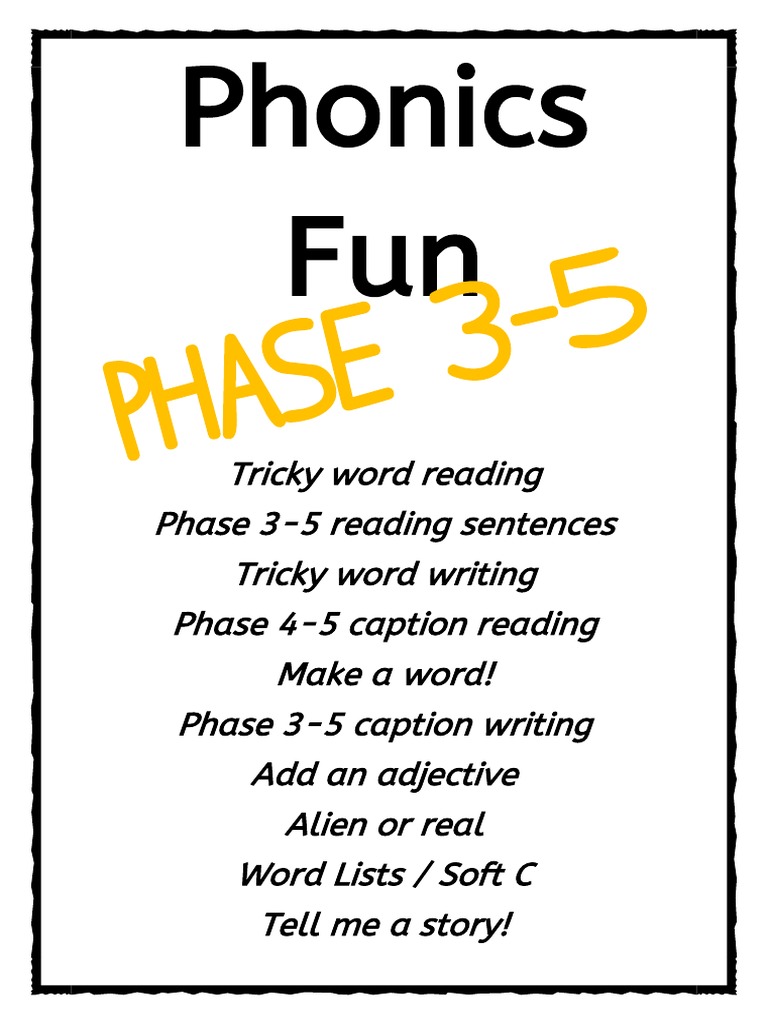 Phase 3 5 Phonics Fun Pack 1 Jtgdea | PDF