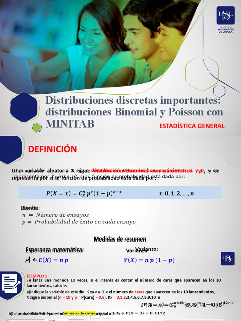 Distribucion Binomial y Poisson Con Minitab | PDF | Enseñanza de matemática | Distribución de veneno