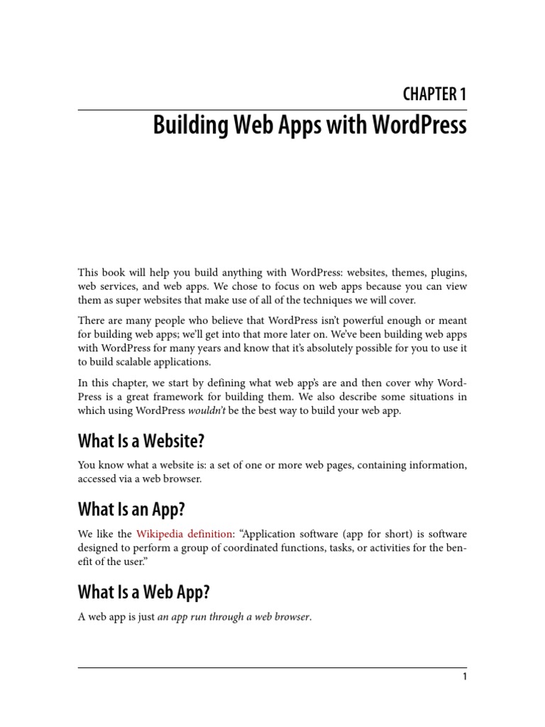 Building Webapps With Wordpress - Preview | PDF | Web Application | Word Press