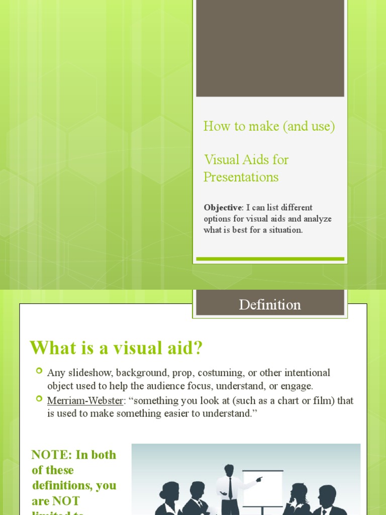 How To Make (And Use) Visual Aids For Presentations: Objective: I Can ...