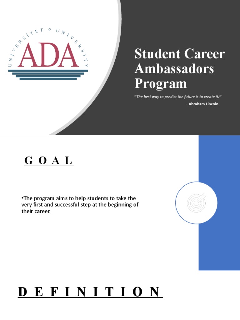 Presentation - Student Career Ambassadors Program | PDF | Recruitment ...