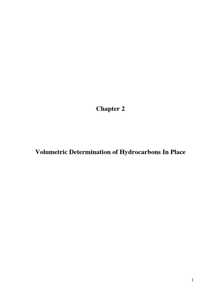 Volumetric Methods for Hydrocarbon Estimation | PDF | Volume ...