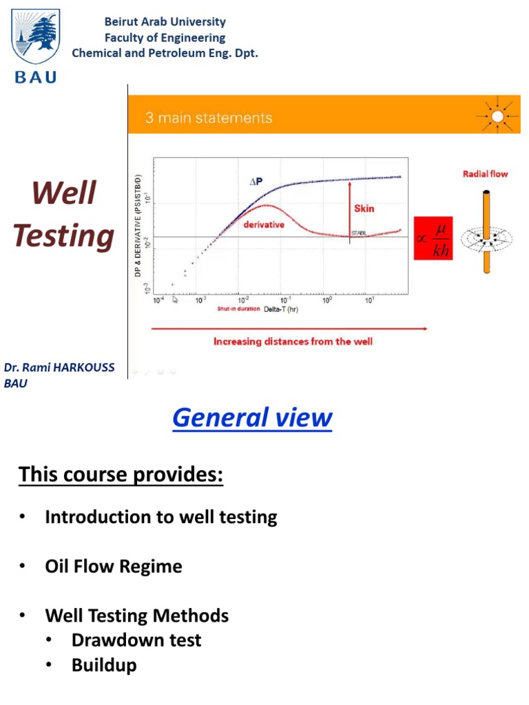 Introduction To Well Testing | Download Free PDF | Petroleum Reservoir ...
