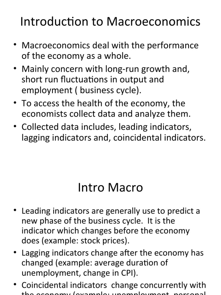 Introduction To Macroeconomics | PDF | Macroeconomics | Inflation