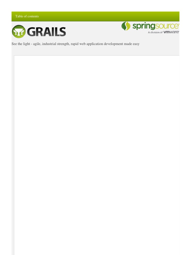 The Grails Framework - Reference Documentation (1.3.7) | PDF | Ajax ...