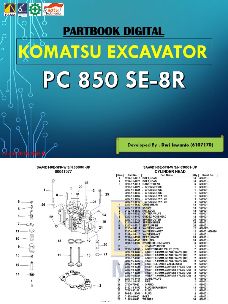 Partbook PC850SE-8R | PDF | Washer (Hardware) | Electrical Connector