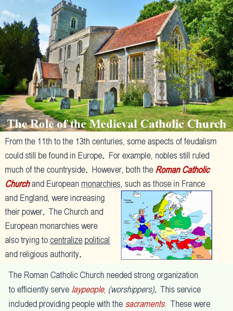 The Role of The Medieval Catholic Church PP | PDF | Catholic Church | Monk