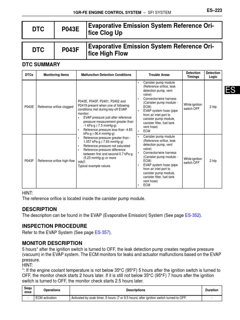 1gr-Fe Engine Control System7 | PDF | Pressure Measurement | Pump