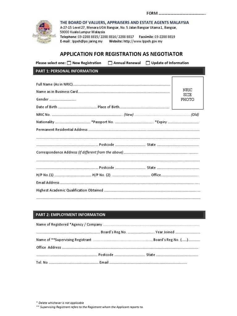 Ren Tag Register Form | PDF | Signature | Government