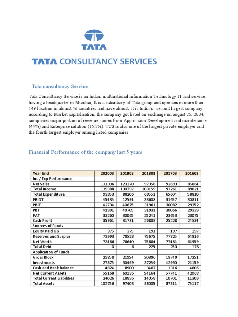 TCS financial analysis reveals strong growth | PDF | Dividend | Capital ...