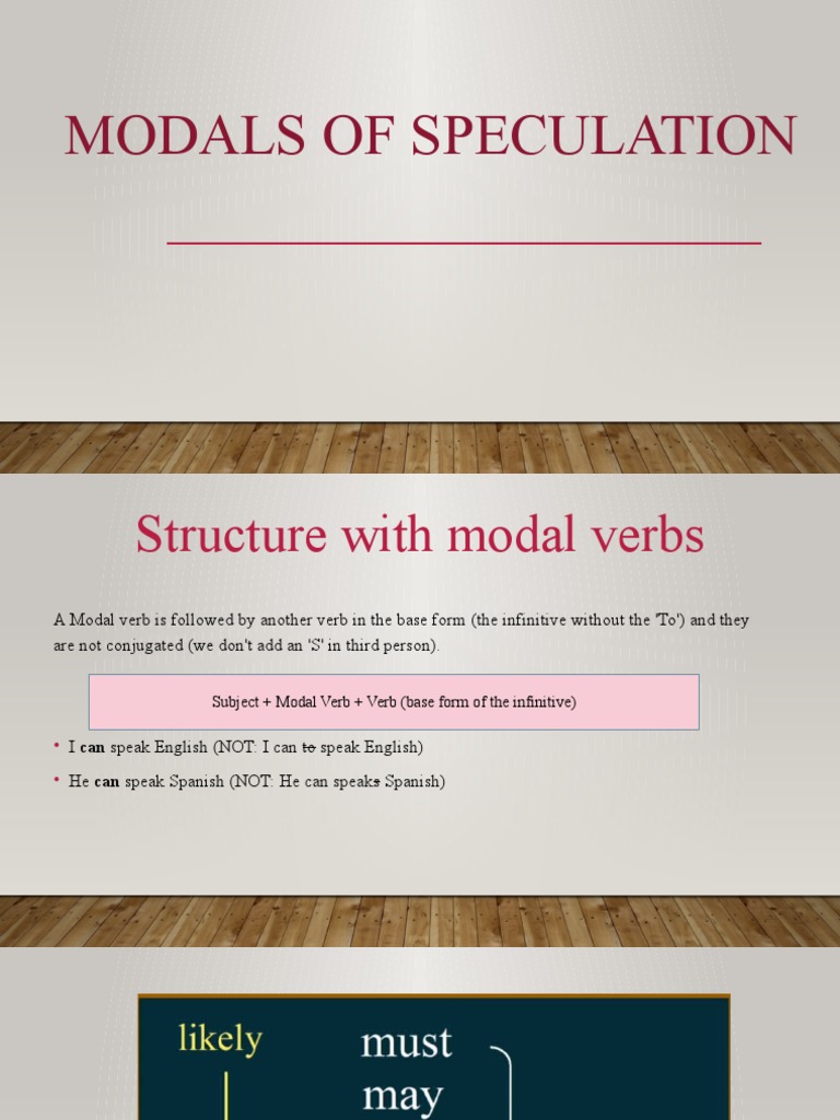 Modals of Speculation | PDF | Verb | Language Families