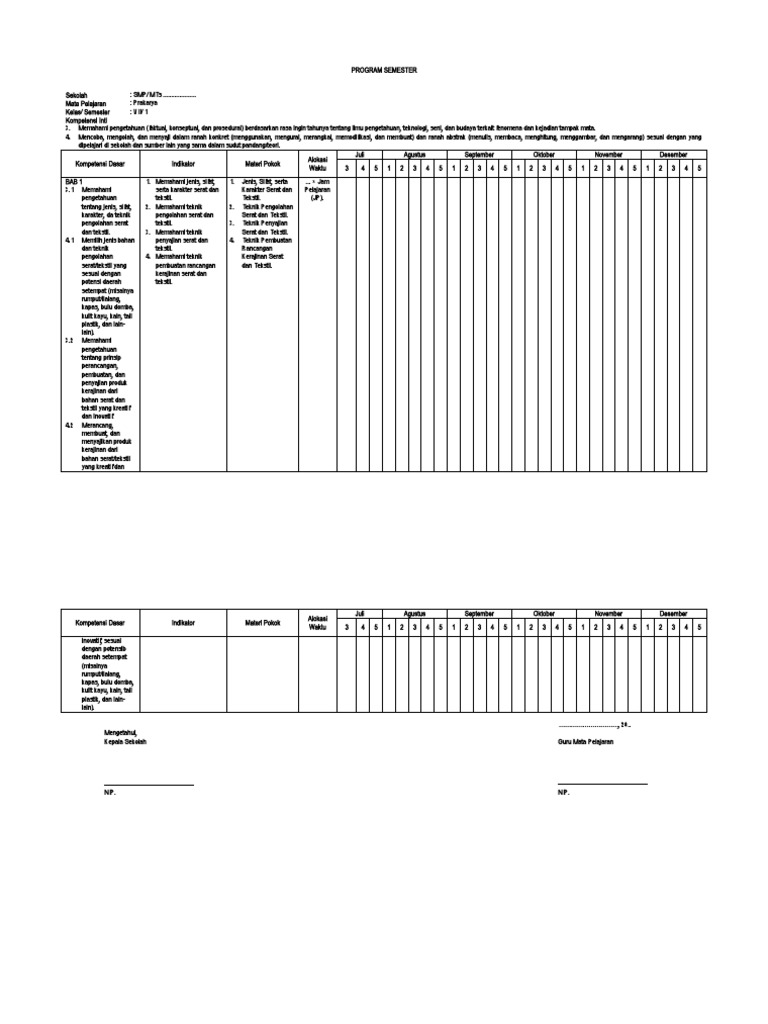 Promes Prakarya 7 Quadra | PDF