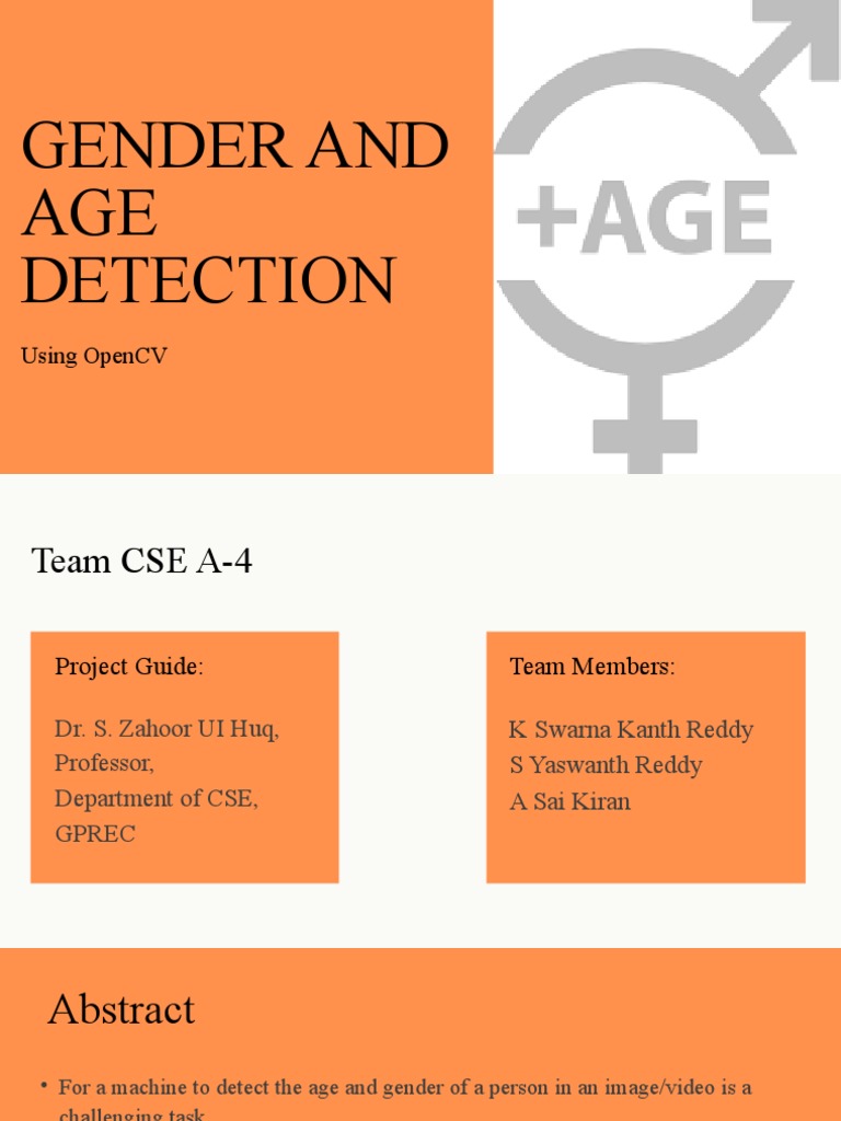 Gender and Age Detection | PDF | Deep Learning | Statistics