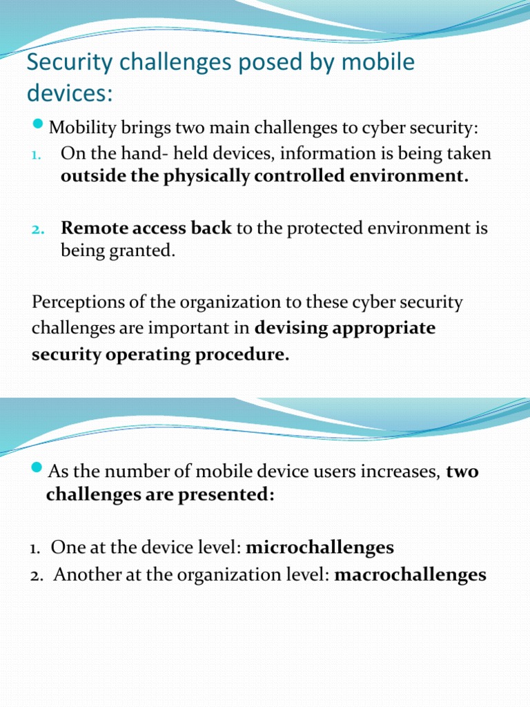 Security Challenges Posed by Mobile Devices | PDF | Windows Registry ...