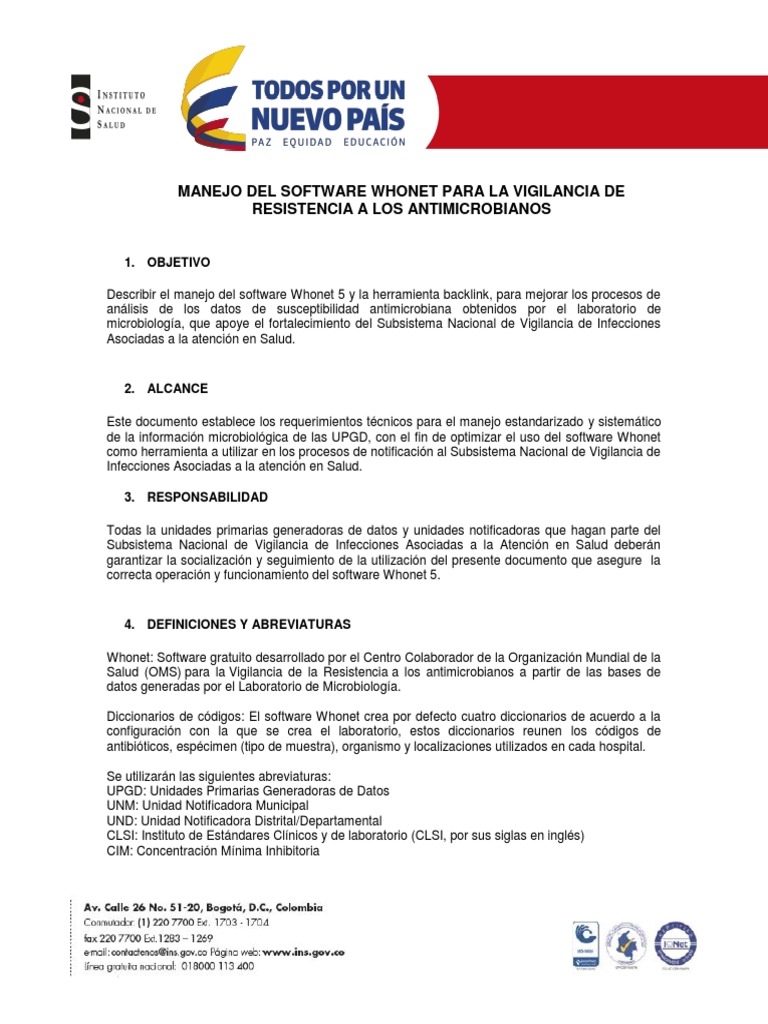 Manejo de Software Whonet para Vig Resist Antimicrobiana | PDF ...