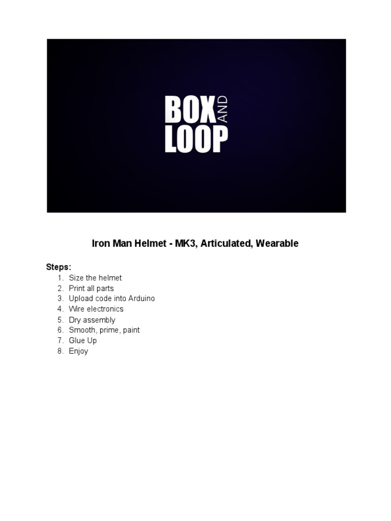 Iron Man Instructions | PDF | Arduino | Screw