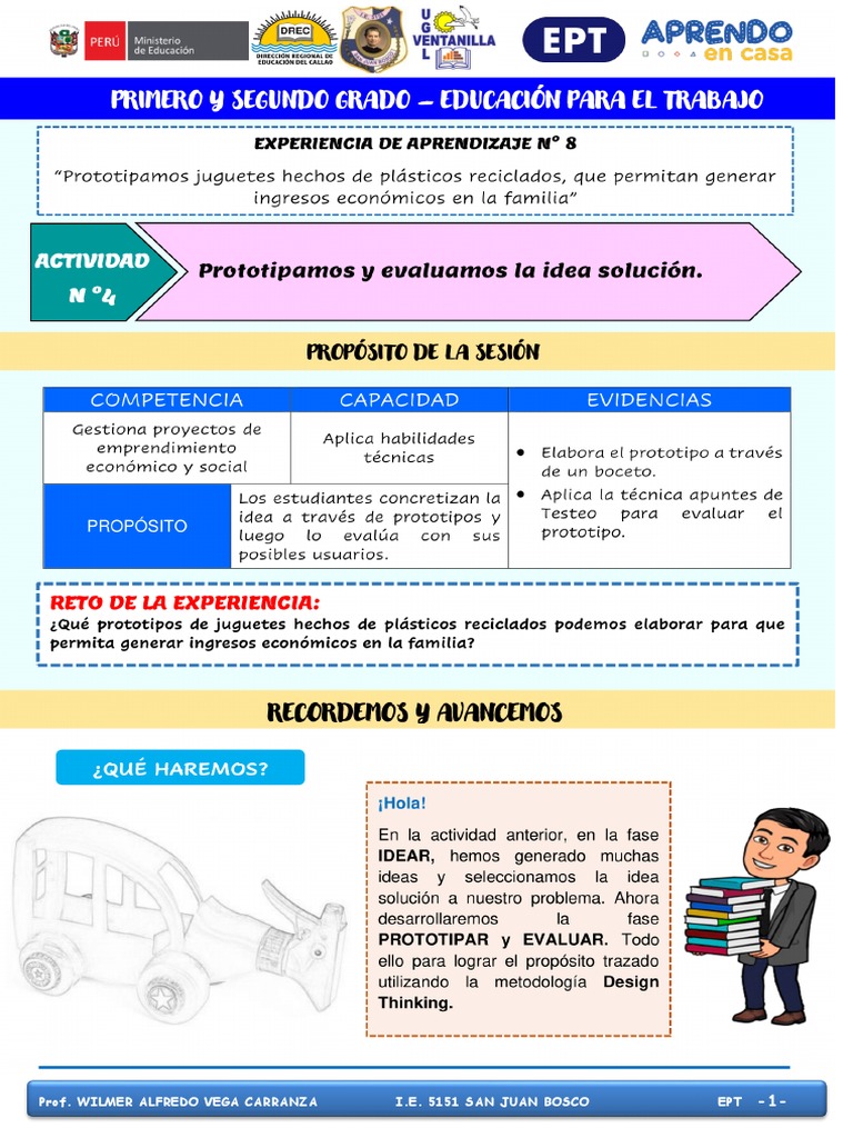 Semana 35 - Eda Viii - Fase Prototipar - Evaluar 1º y 2º | PDF